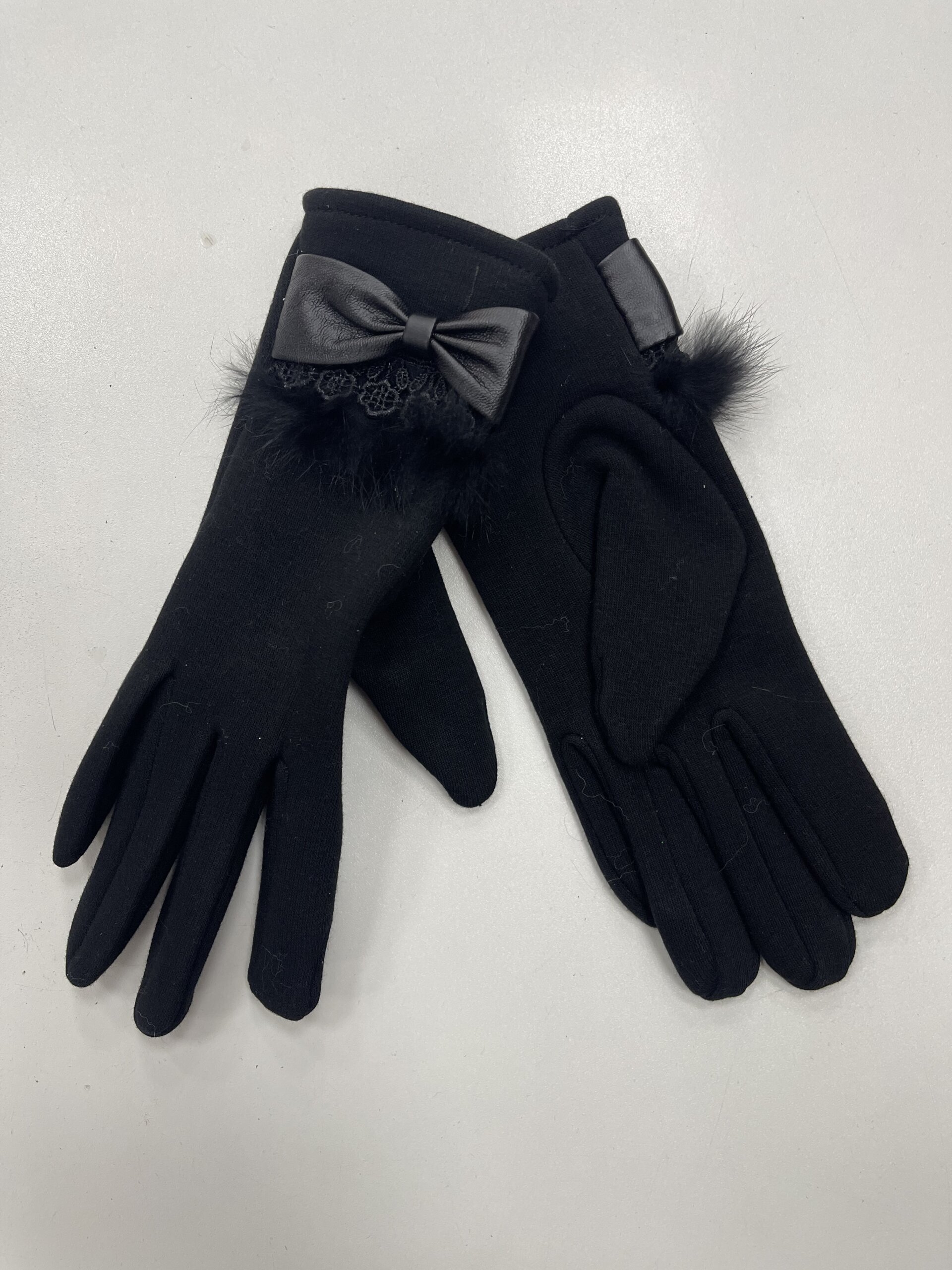 Pamučne rukavice s mašnom i perjem | Butik Antonija webshop
